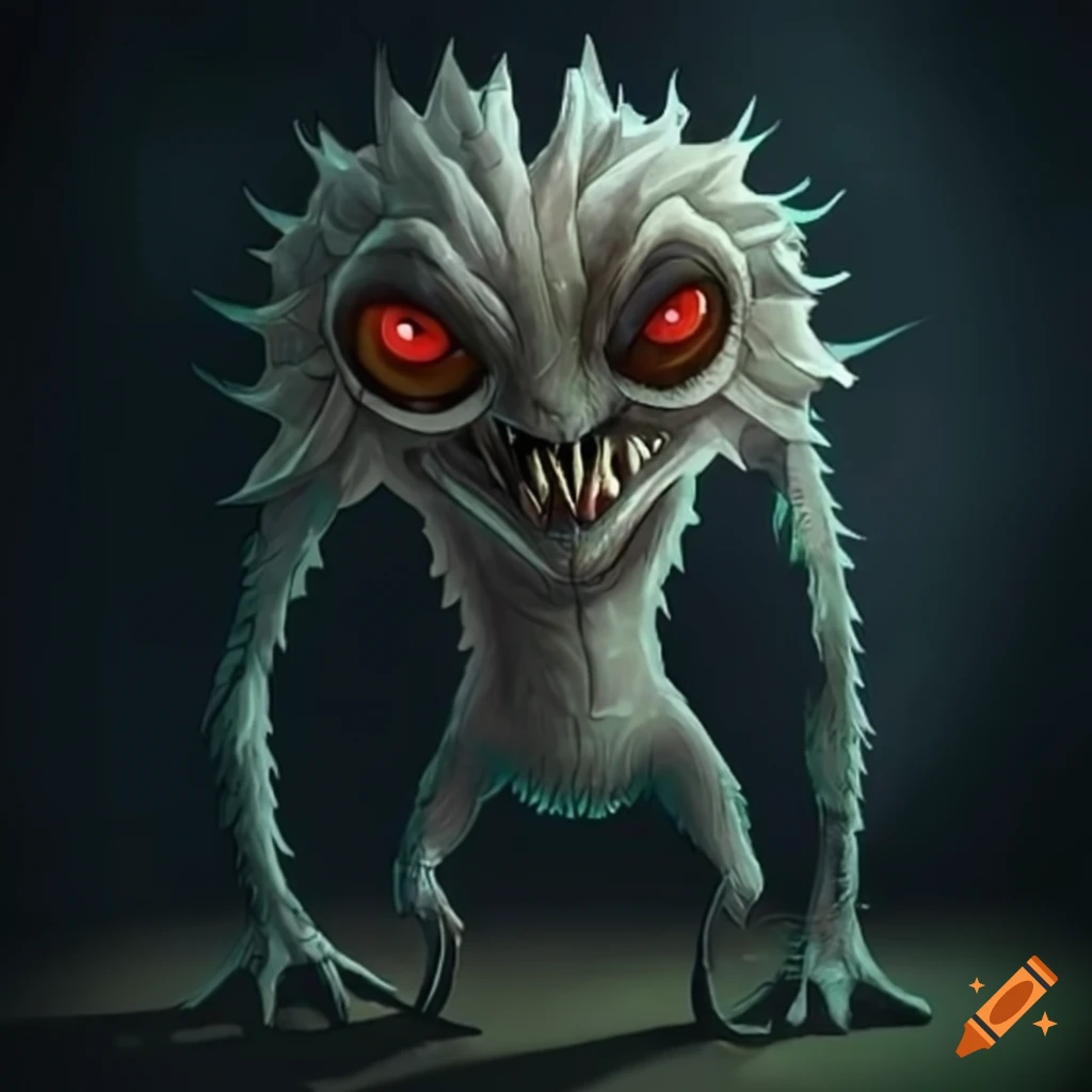 Monster with wings and multiple eyes on Craiyon