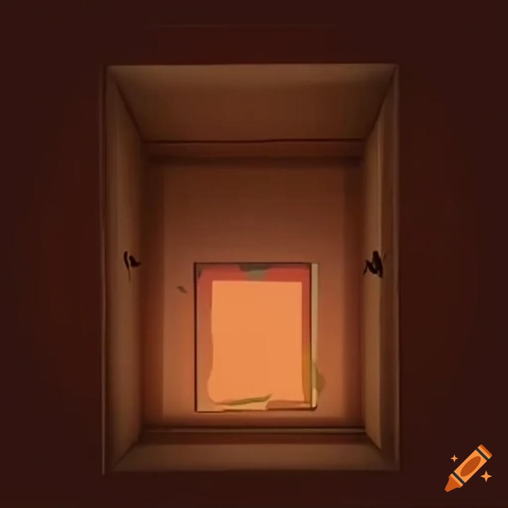 Anime character inside a cardboard box on Craiyon