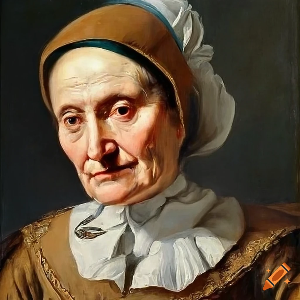 Portrait of a middle-aged woman in renaissance servant uniform on Craiyon