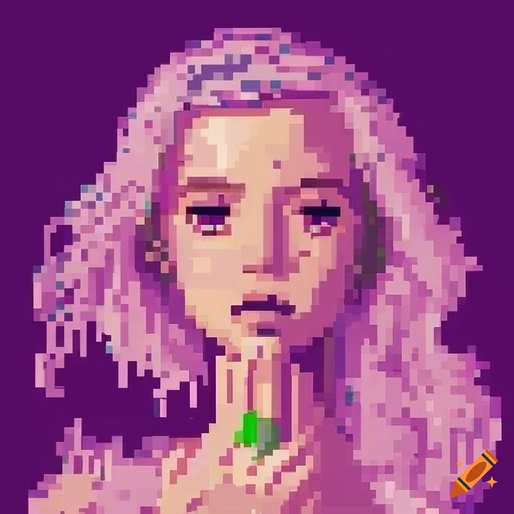 Pixel art with dithering effect showcasing shampoo concept on Craiyon