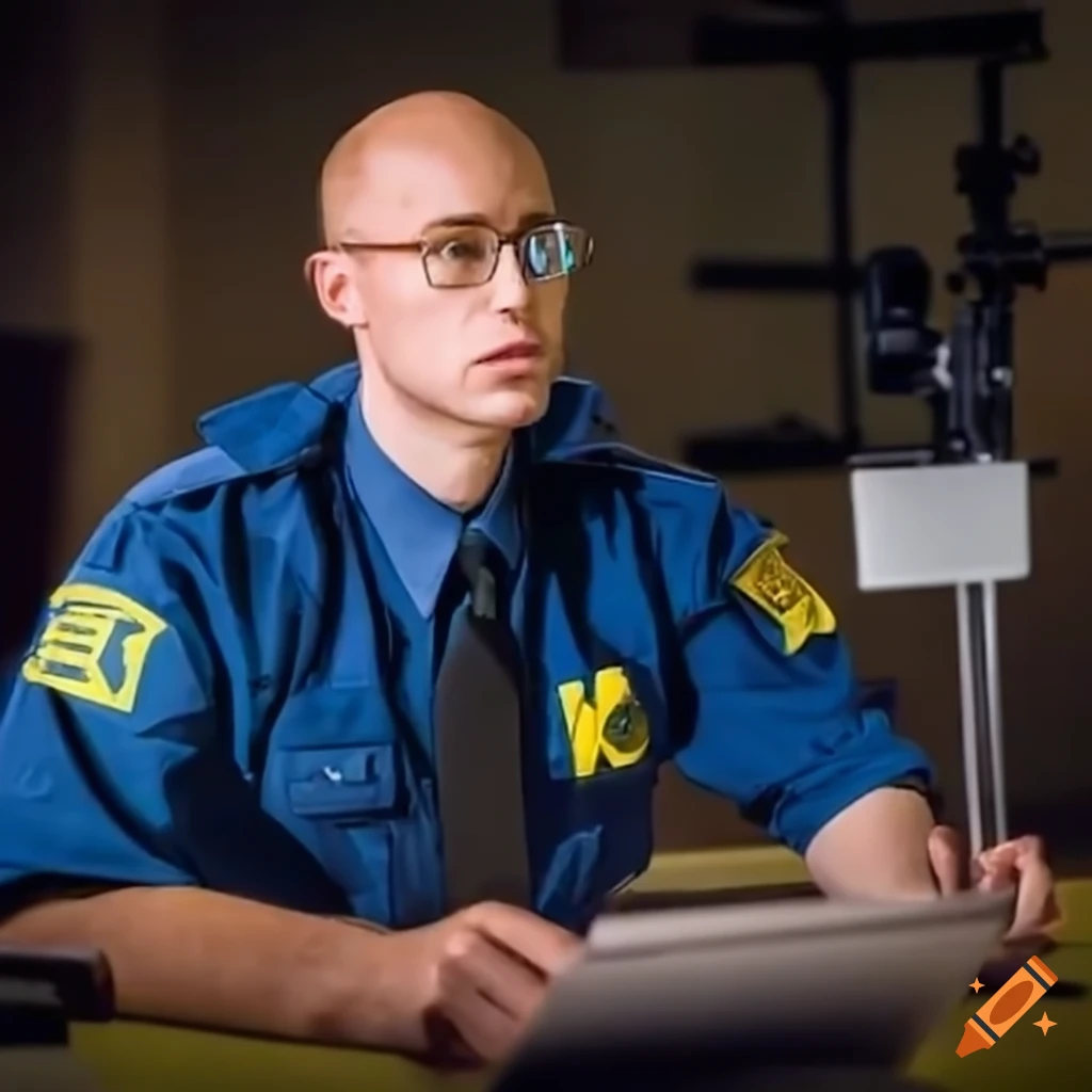 Fbi agent recording a detailed briefing for a youtube video on Craiyon