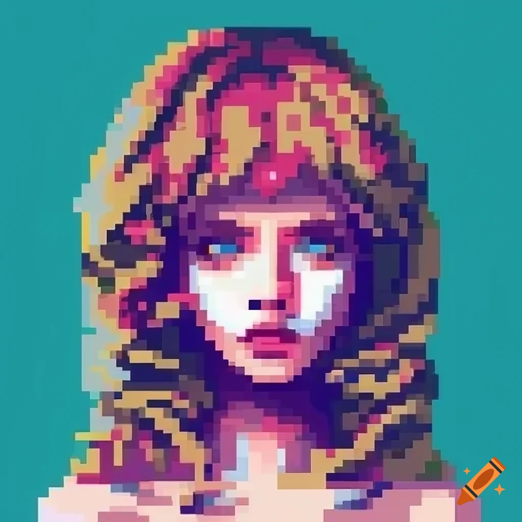 Pixel art with dithering effect on Craiyon