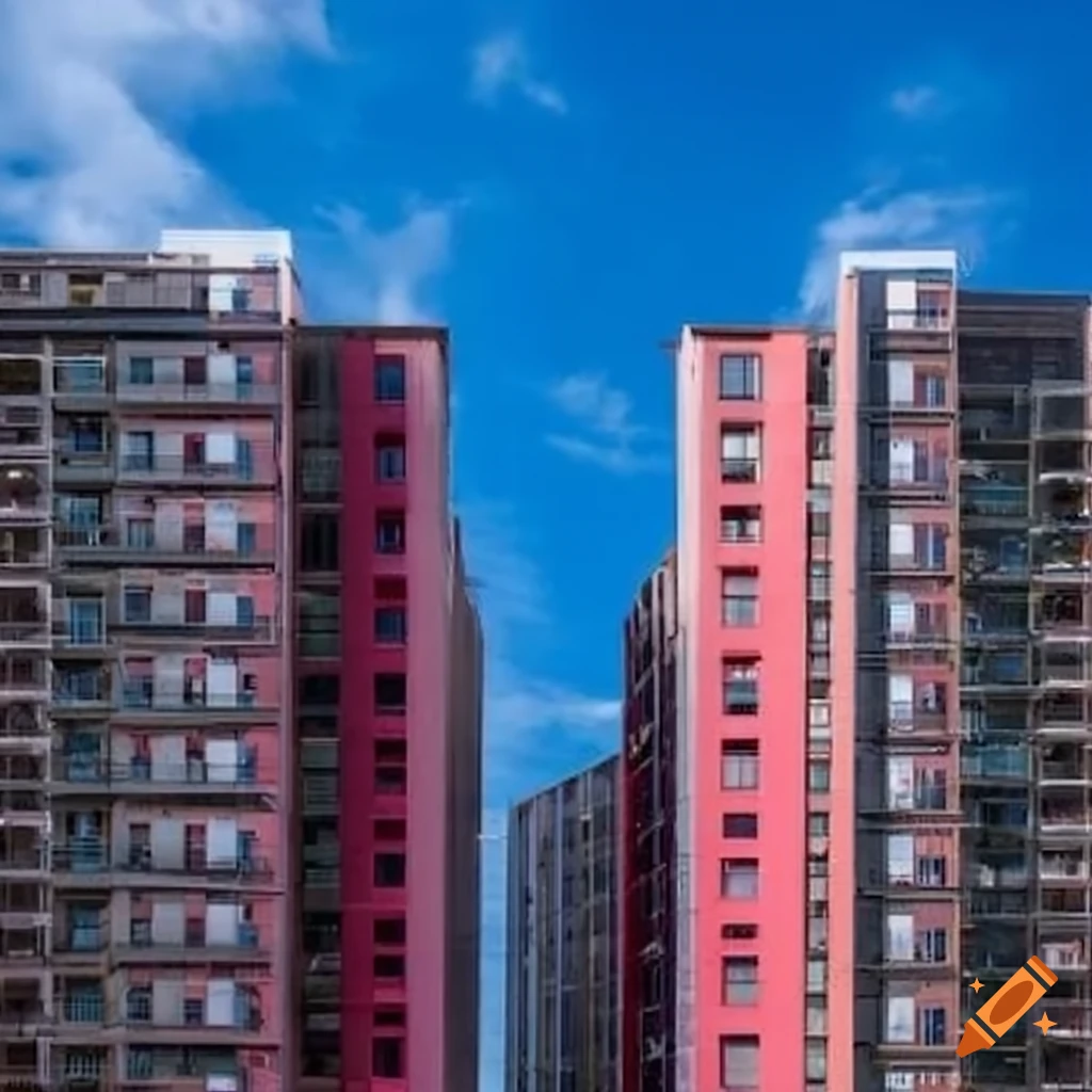Vivid urban scene of Virgilio Davila Housing Project on a sunny day on ...