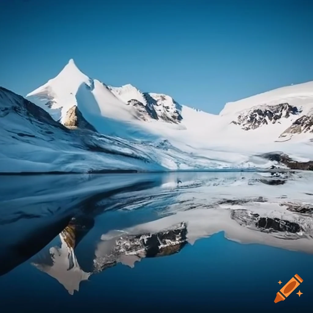 High-subantarctic mountain range landscape on Craiyon