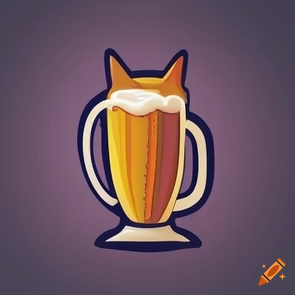 Beer cat logo on Craiyon