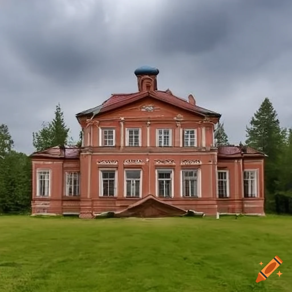 Manor house in 19th century russia on Craiyon