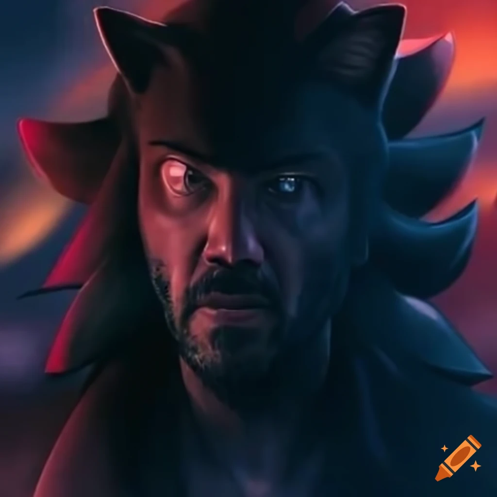 Shadow the hedgehog and keanu reeves on Craiyon