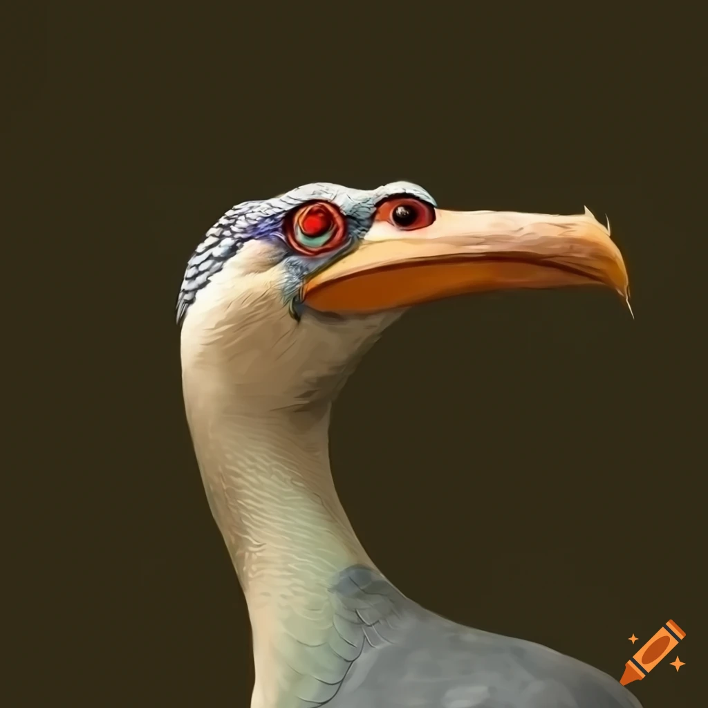 Predatory bird adapted to land with toothed beak on Craiyon