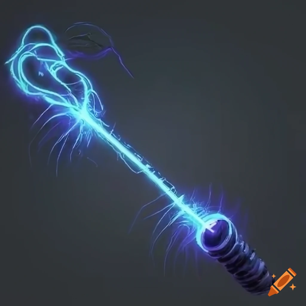 Highly detailed futuristic concept art of a plasma whip on Craiyon