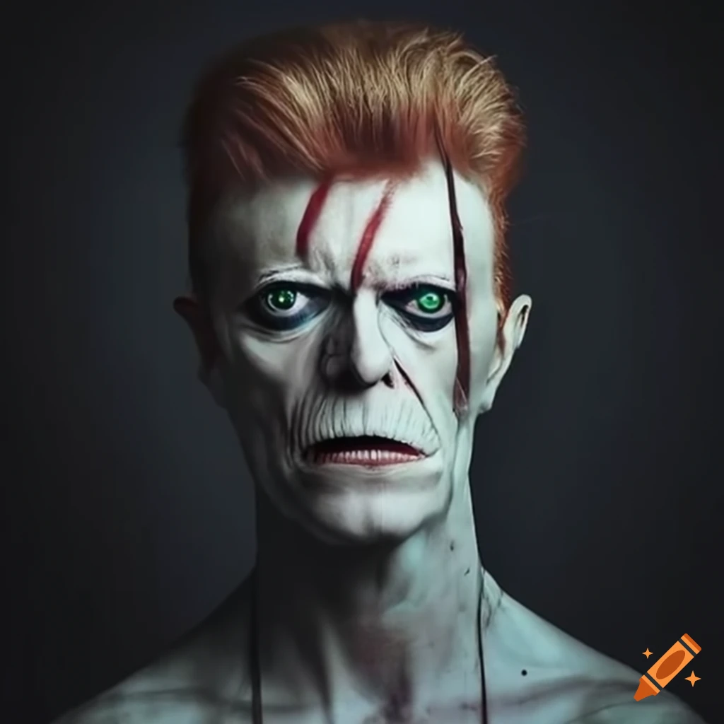 Eerie creative expression of David Bowie as a masked character in ...