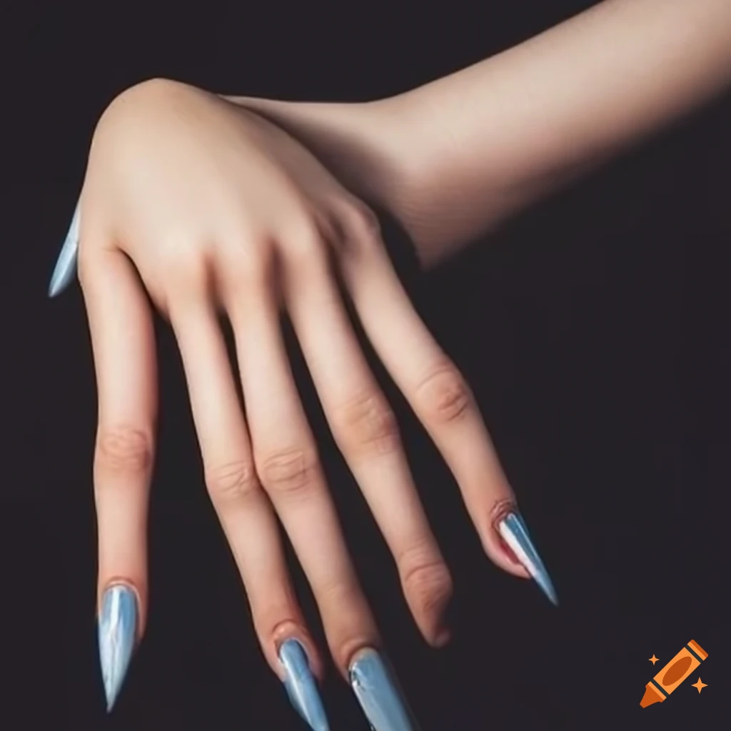 Female hand with manicured nails on Craiyon