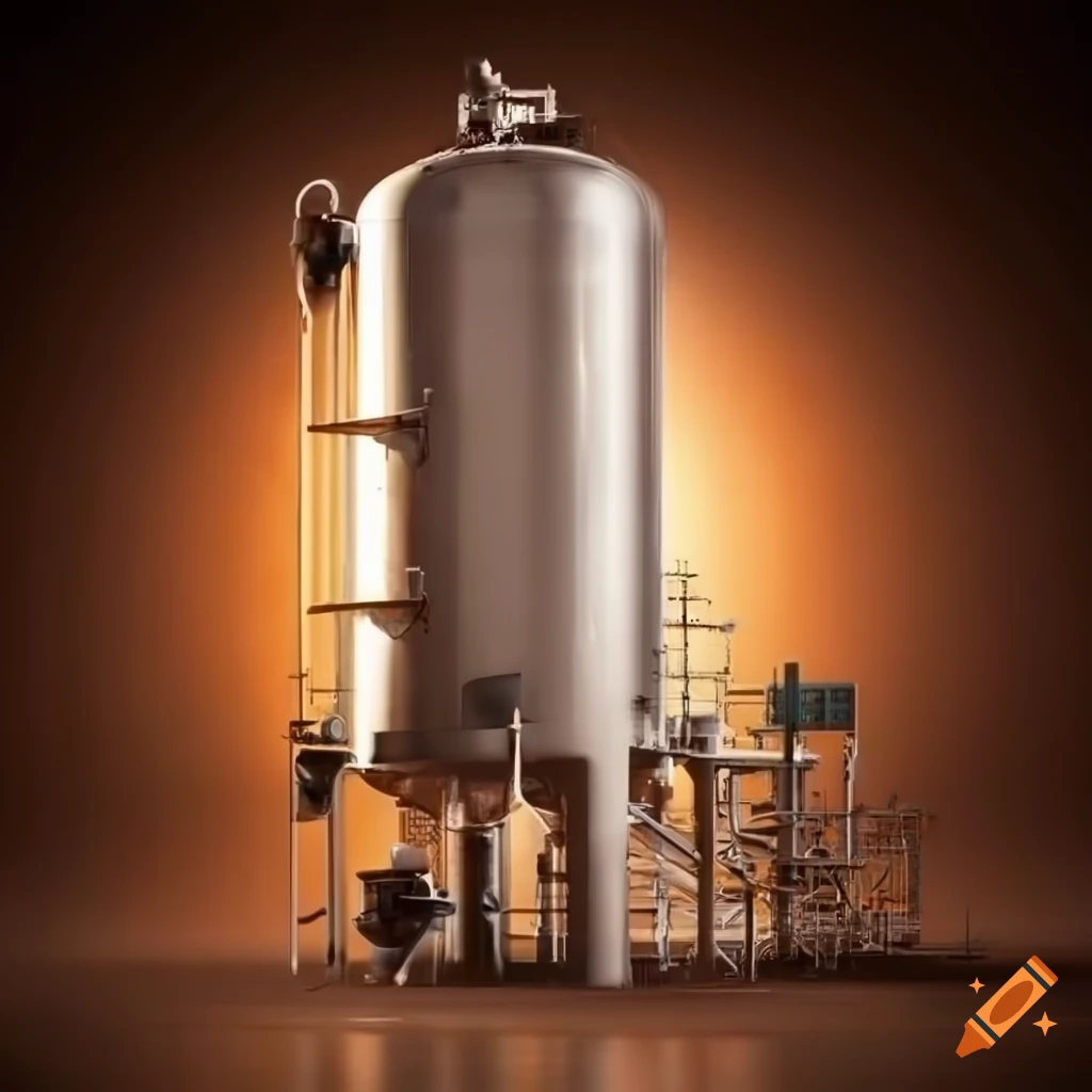 Realistic photography of a large industrial fermenter tank on Craiyon