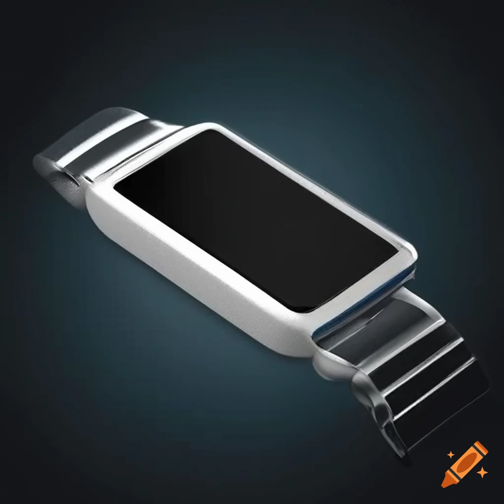 Shiny blank screen smart watch display concept on Craiyon