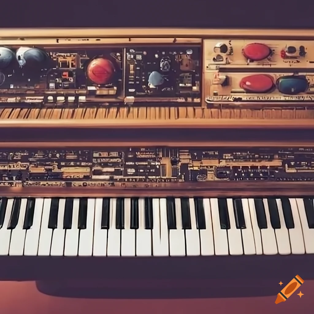 Retro-futuristic synthesizer inspired by 1950s africa on Craiyon