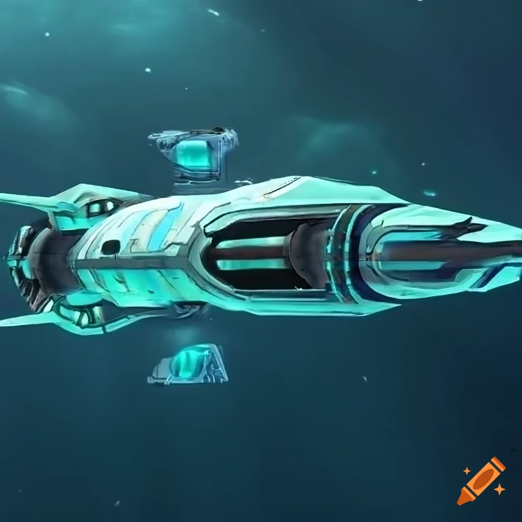 Futuristic spaceship for exploring alien oceans inspired by subnautica ...