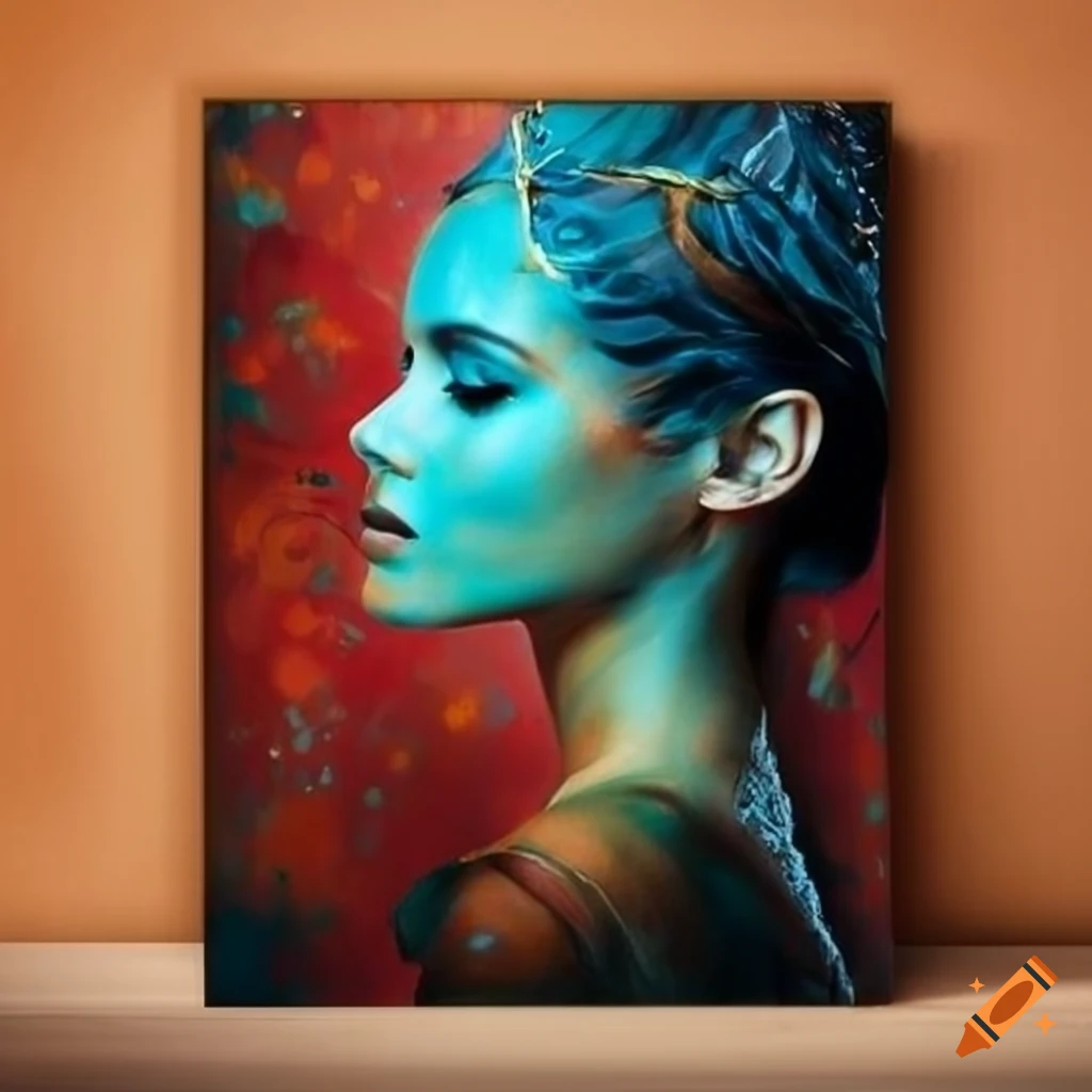 Wrapped canvas with beautiful stunning vintage design on Craiyon