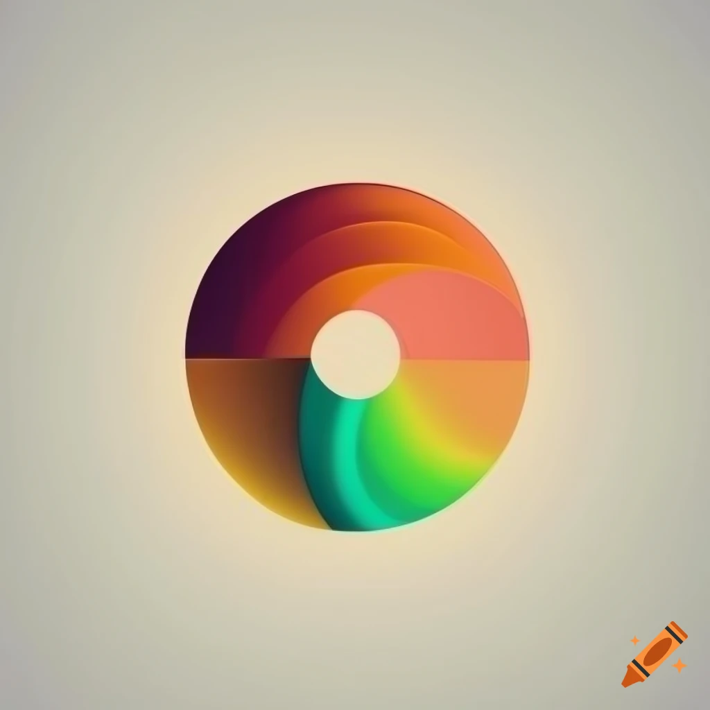 Modern logo with interconnected geometric shapes on light background on ...