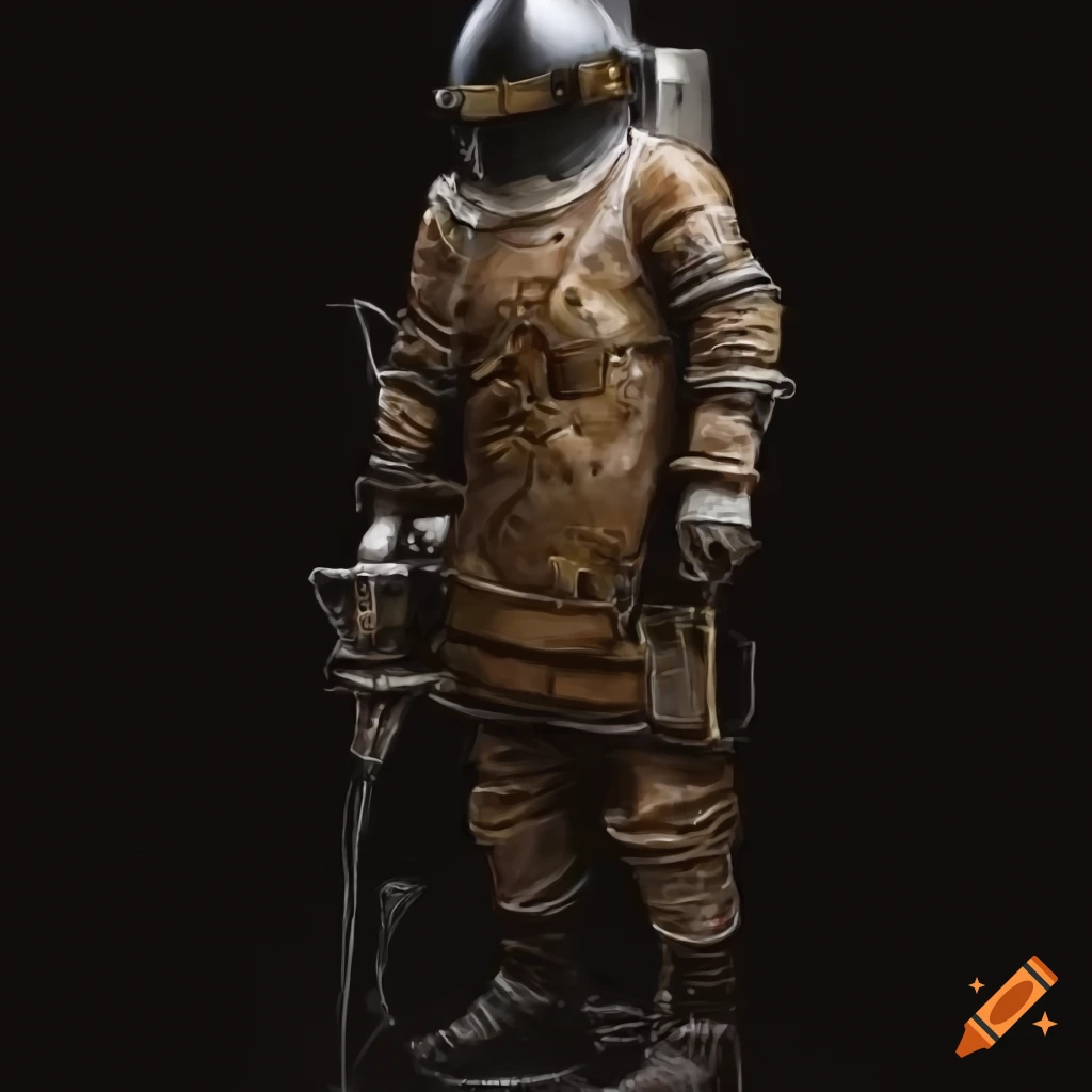 Fantasy character design of a butcher in a space suit by Luis Royo on ...