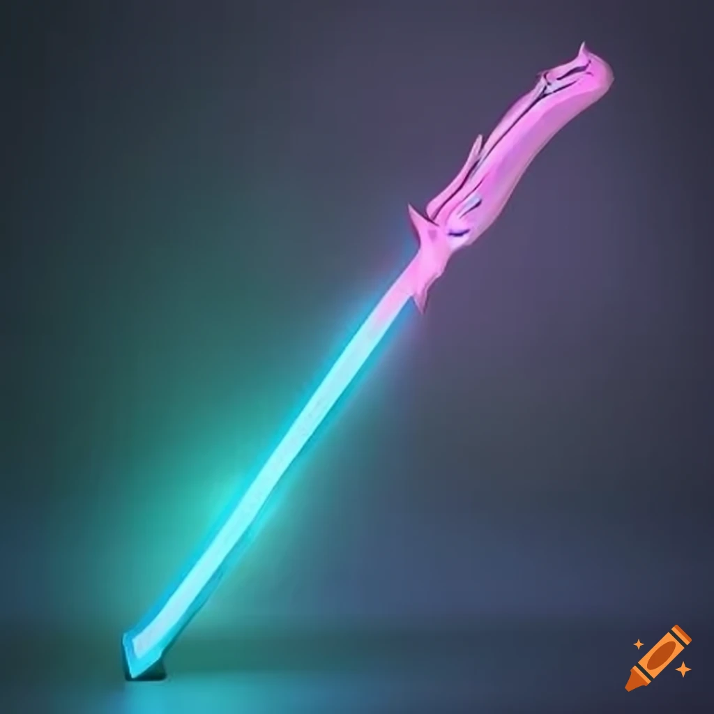 Neon sword on Craiyon