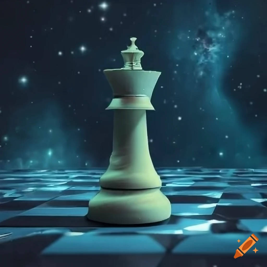 Chess game in outer space on Craiyon