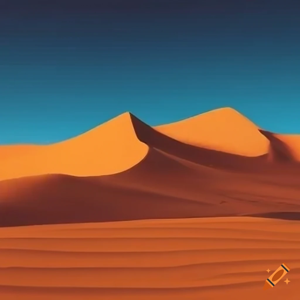 Desert landscape on Craiyon