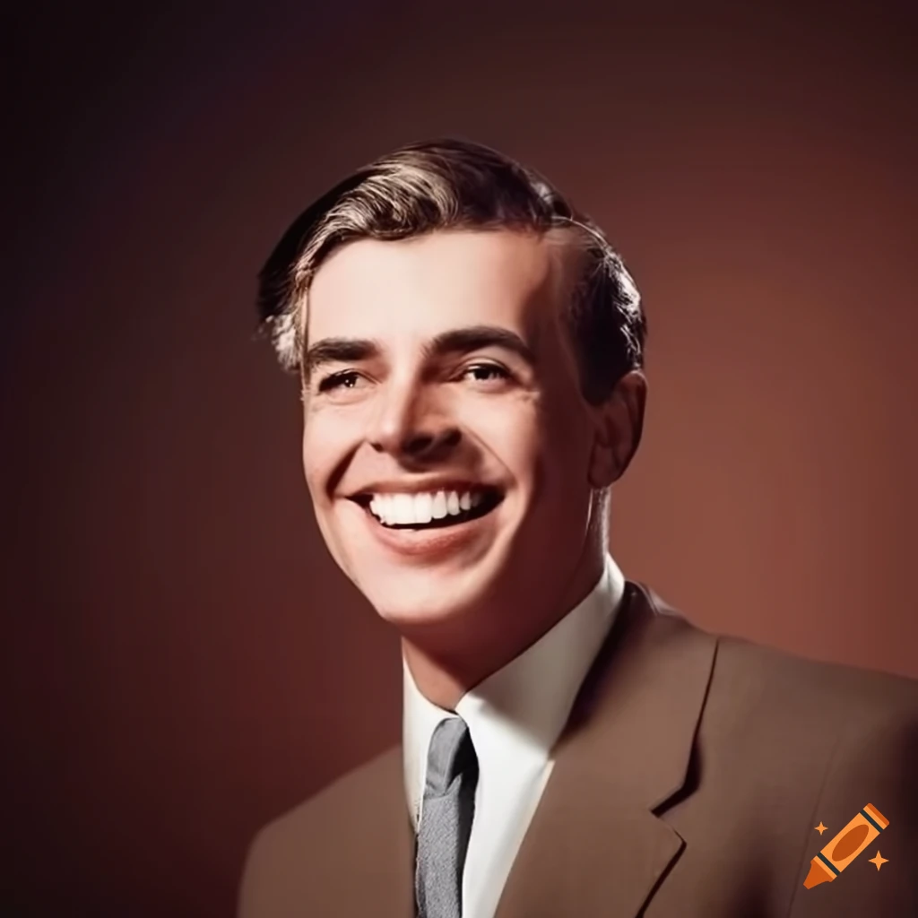 Man from the 1960s era smiling in an office setting on Craiyon