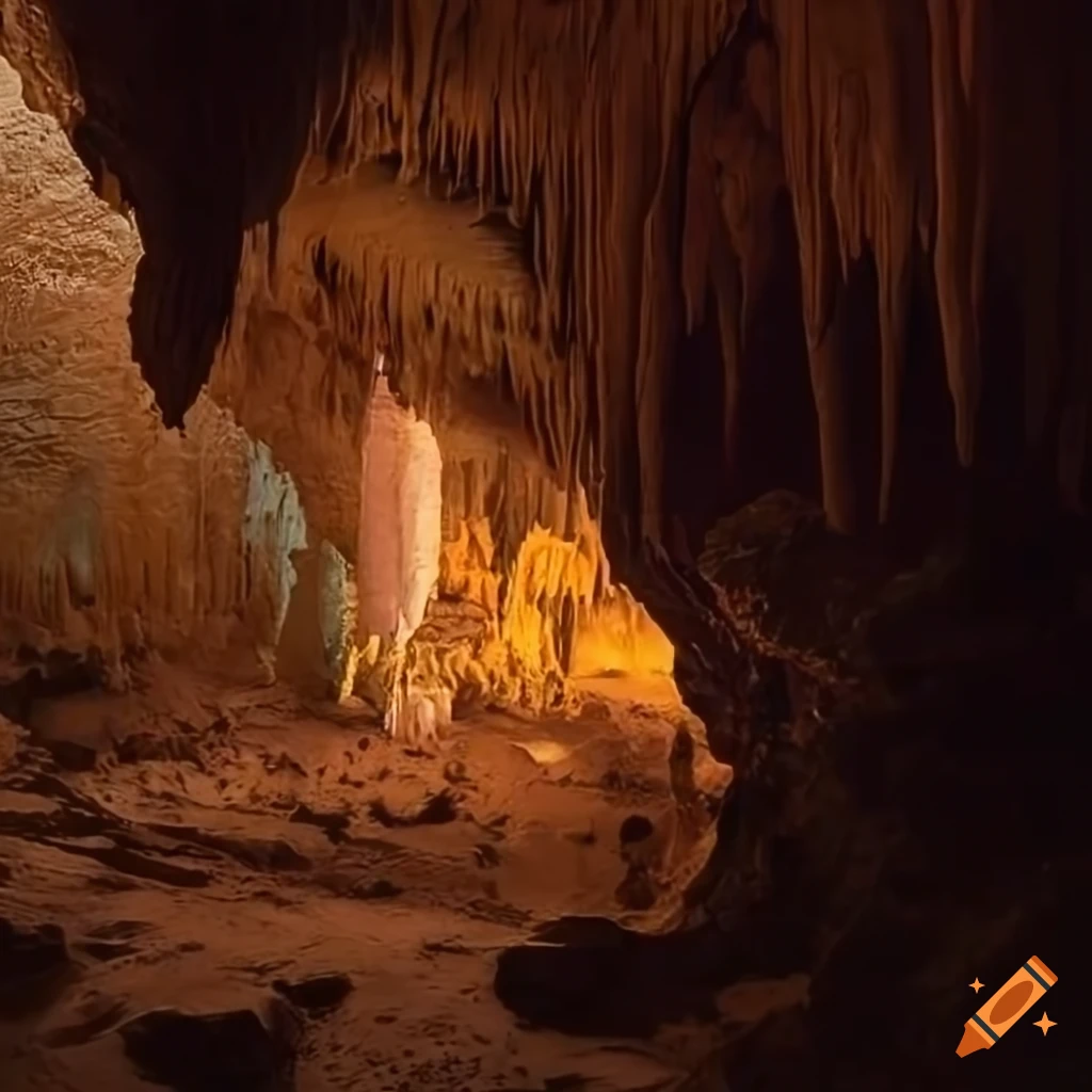 Crystal gisement cave on Craiyon