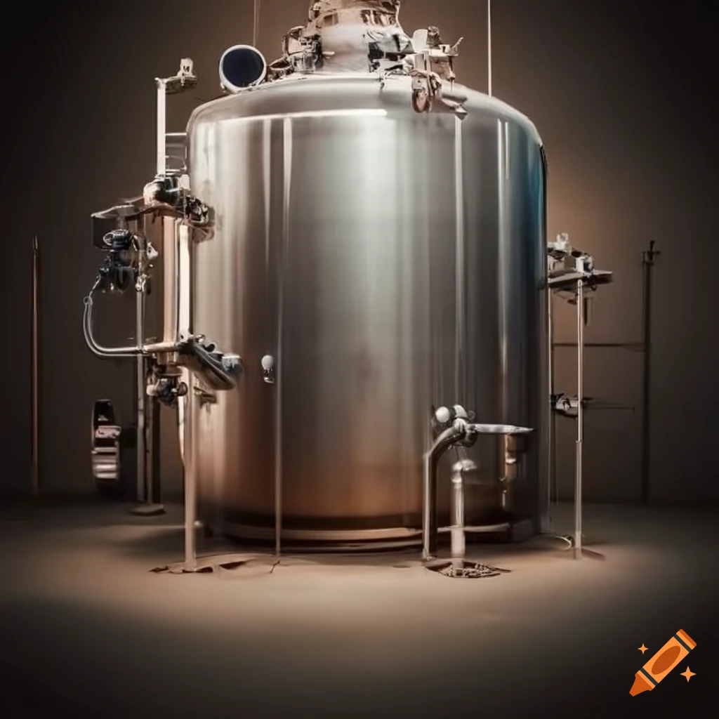 Large industrial fermenter tank with "sweetech" brand on Craiyon