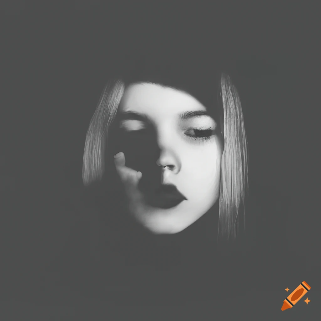 Minimalist black and white album cover for alternative lo-fi emo artist ...
