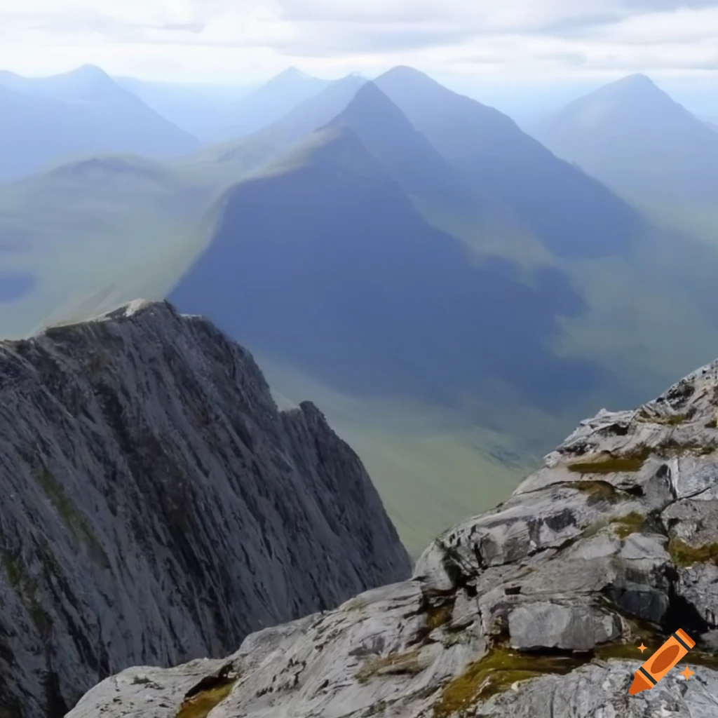 Aonach Mòr, Càrn Mòr Dearg, Ben Nevis, Meall an t-Suidhe on Craiyon