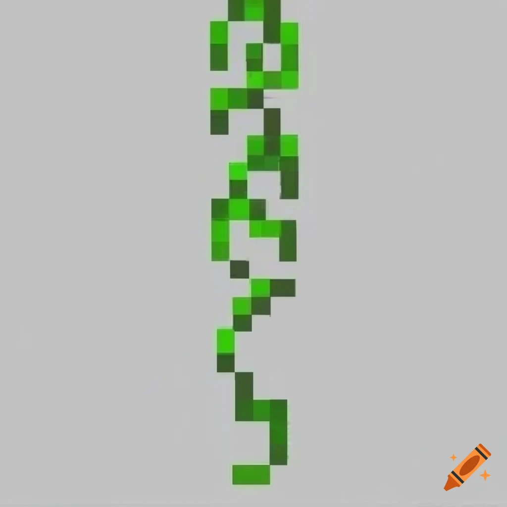 Sprite pixel art of a single vine on a white background on Craiyon