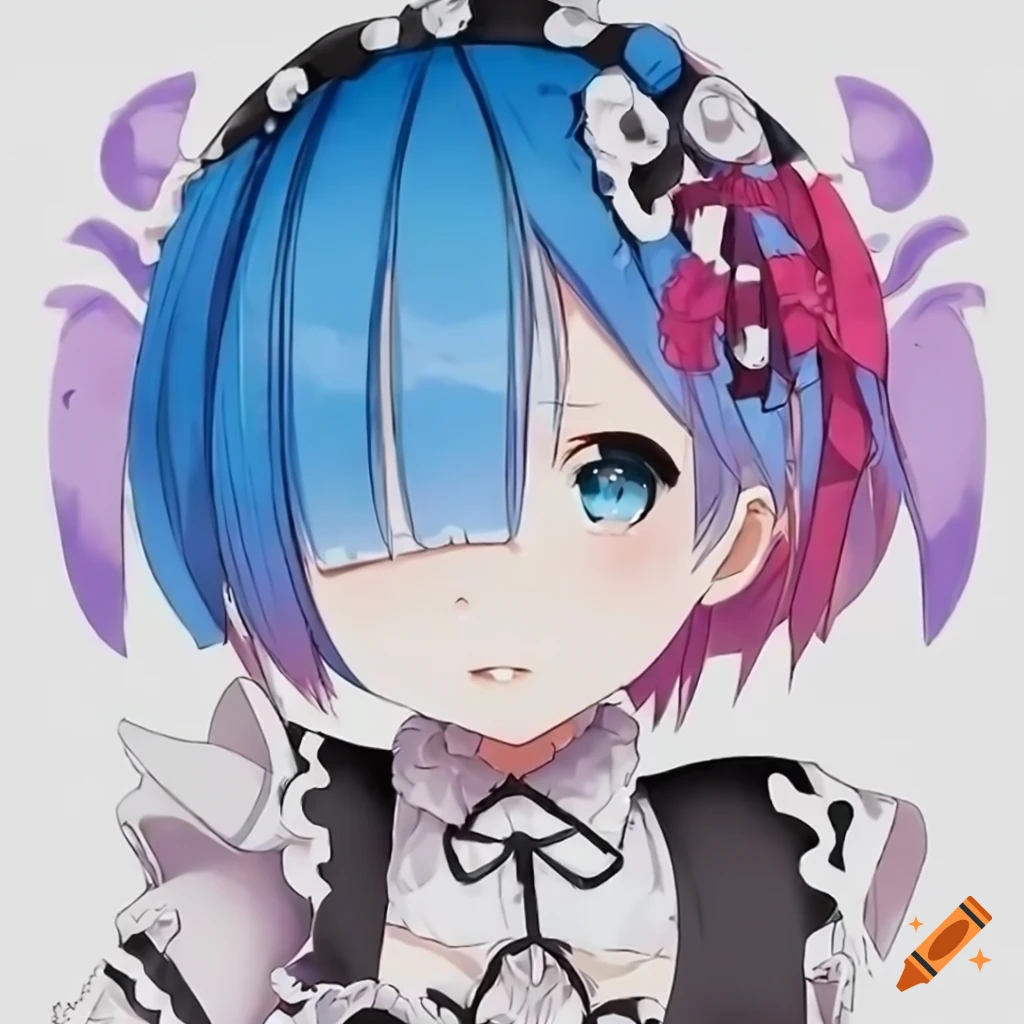 Rem character from re:zero on Craiyon