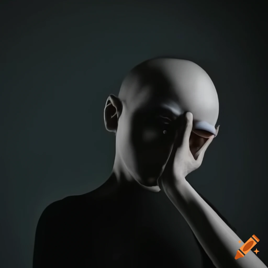 Spiritly human showing fear on Craiyon