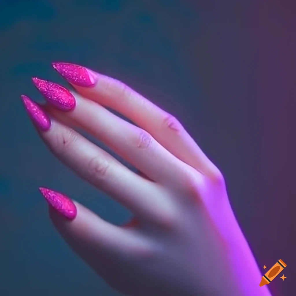 Female hand with manicured nails on Craiyon