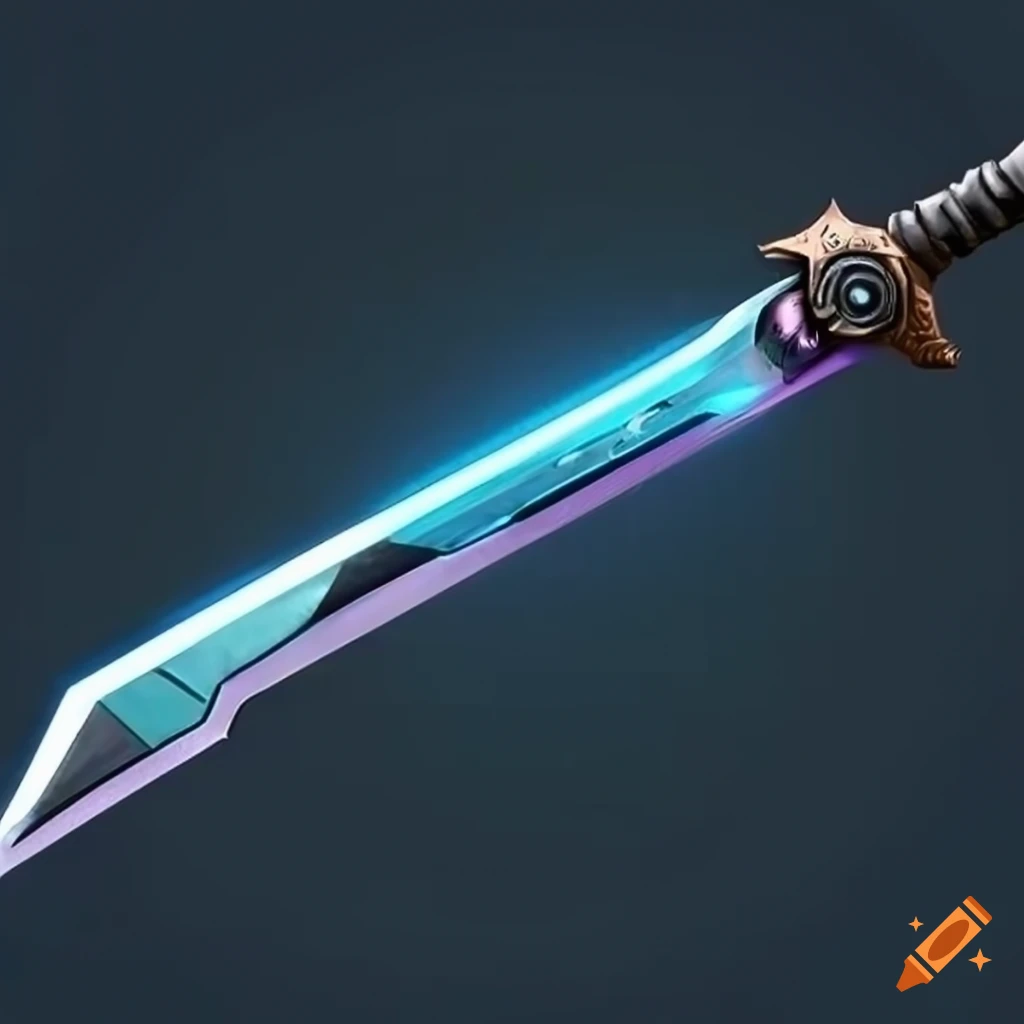 Futuristic cyber sword on Craiyon