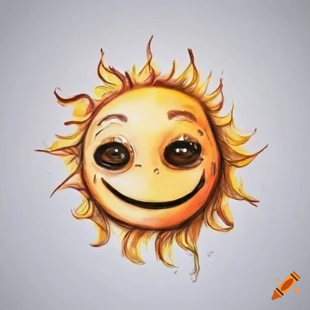 Smiling sun illustration on Craiyon