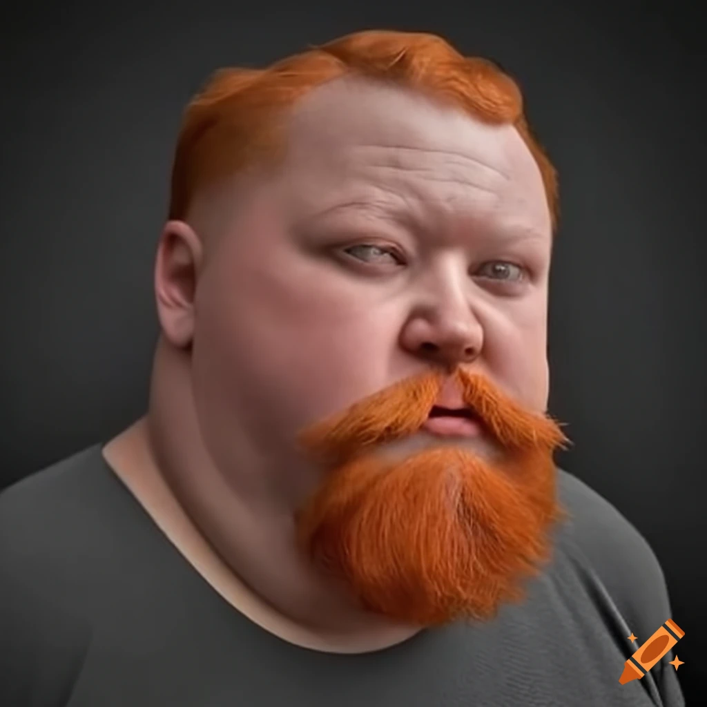 Chubby red-haired man on Craiyon