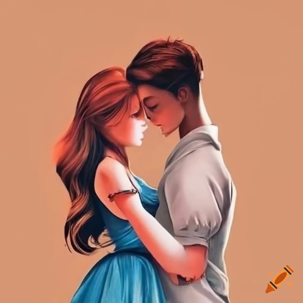 Illustration depicting the story of two lovers meeting and parting ways ...