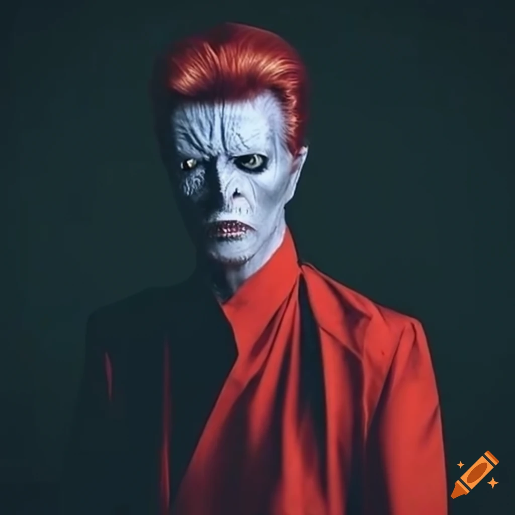 Eerie creative expression of David Bowie as a masked character in ...