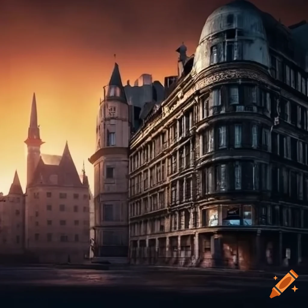 Haussmann-style building transformed into a bunker in a hostile context ...