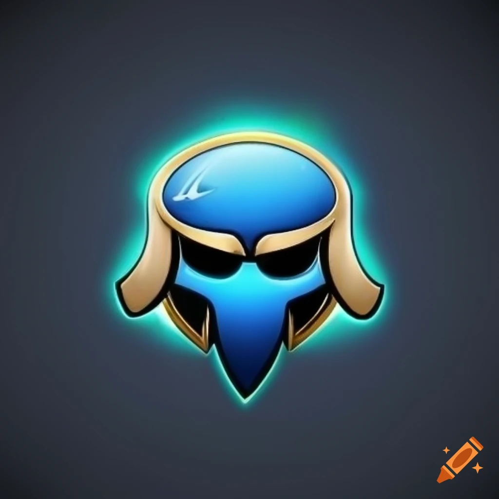 Simple and childlike esport logo with fntd in light blue, gold, and ...