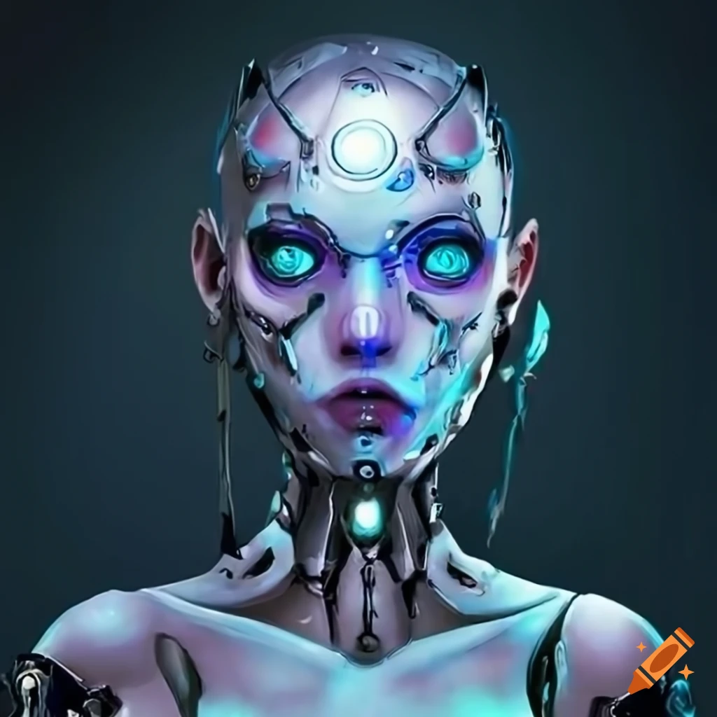 Cyborg girl on Craiyon