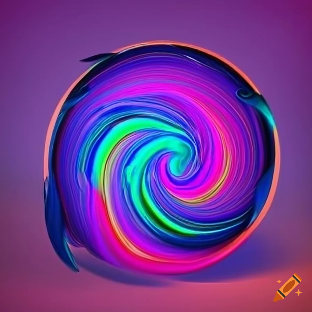 Photo of small layered circles pointing in different directions with ...