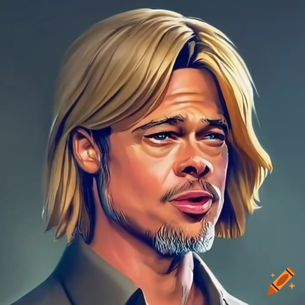 Brad pitt character in the scooby-doo animated series style on Craiyon