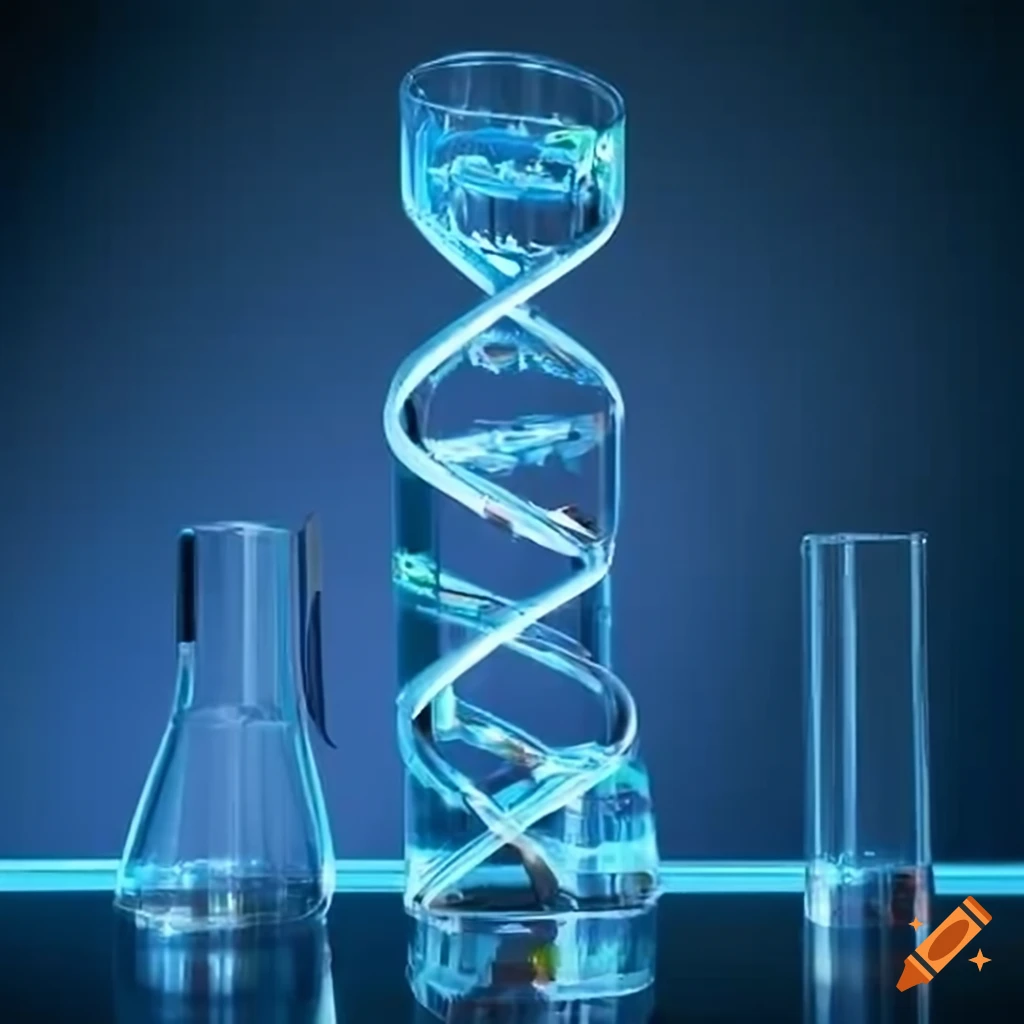 Dna cloning lab with scientists examining test tubes and impressive ...