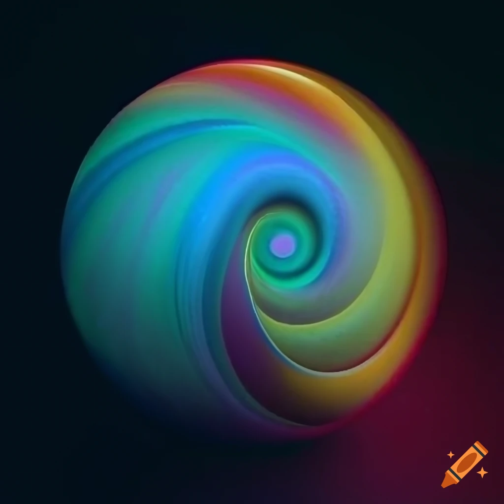 Layered circles in various sizes and depths pointing in different ...