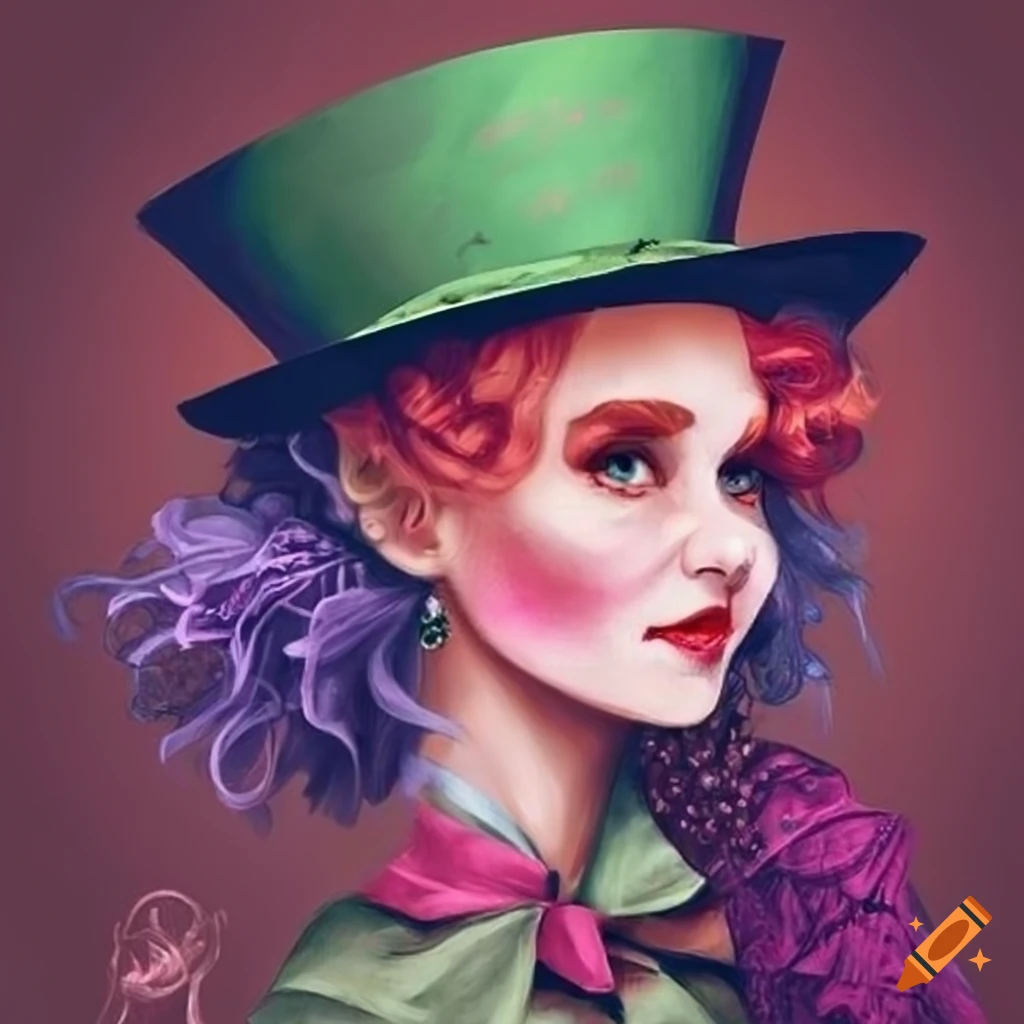 Whimsical female hatmaker inspired by the Mad Hatter from Alice in ...