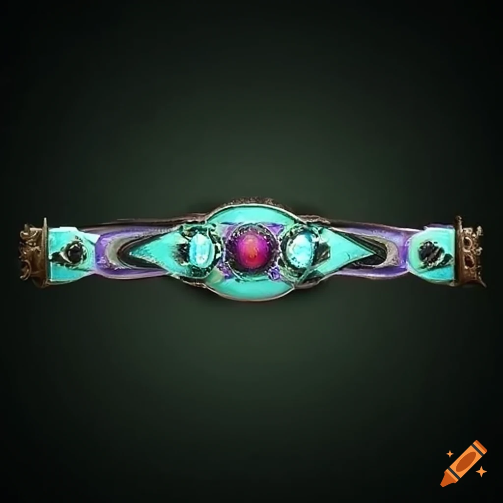 Adorned magic war belt front view on Craiyon