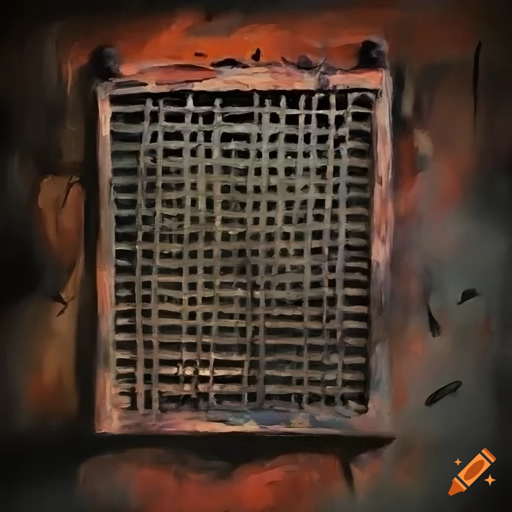 Detailed painting of a grating in a spooky old house on Craiyon