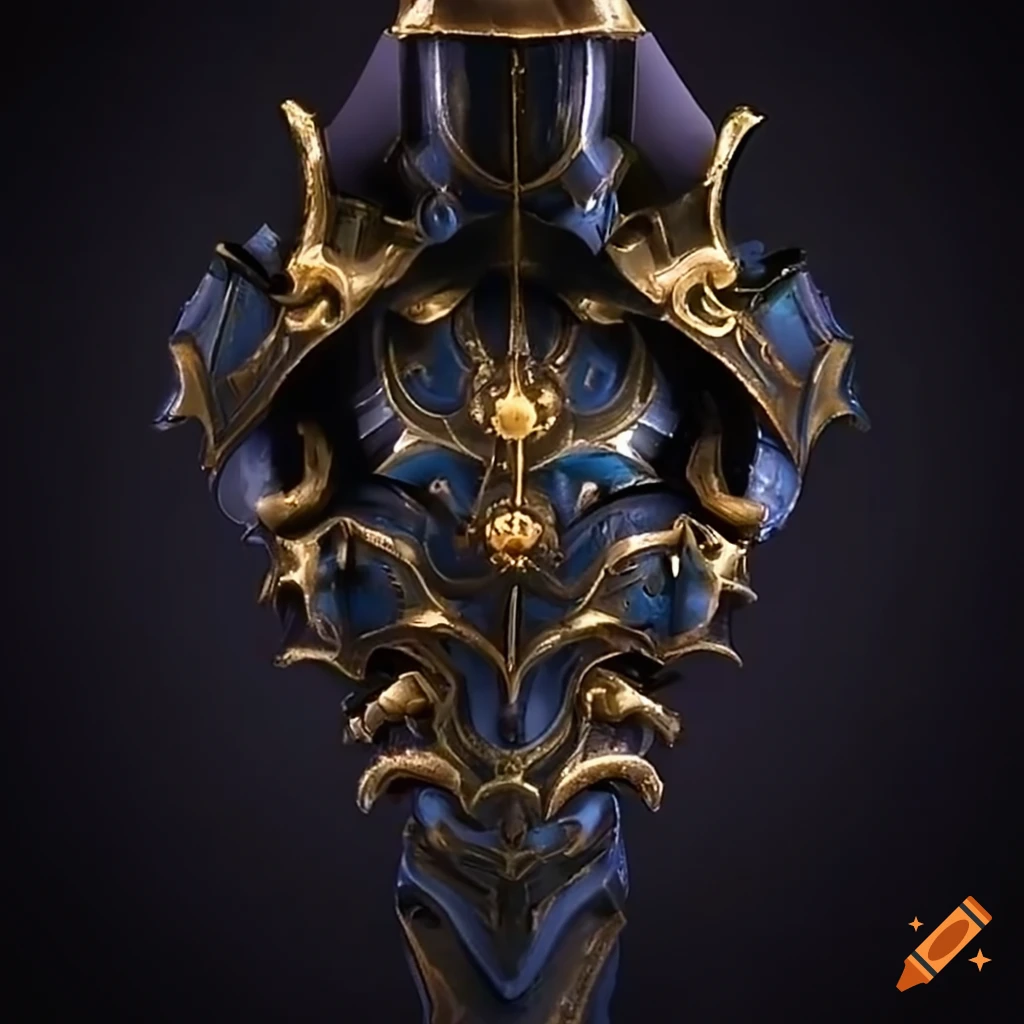 Front view of adorned magic armor parts on Craiyon